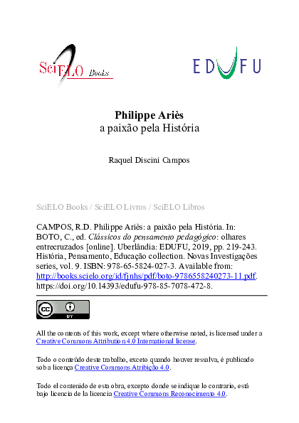 Philippe Ariès: a paixão pela História