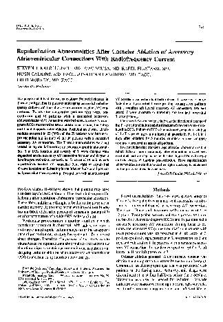 (PDF) Repolarization abnormalities after catheter ablation of accessory ...