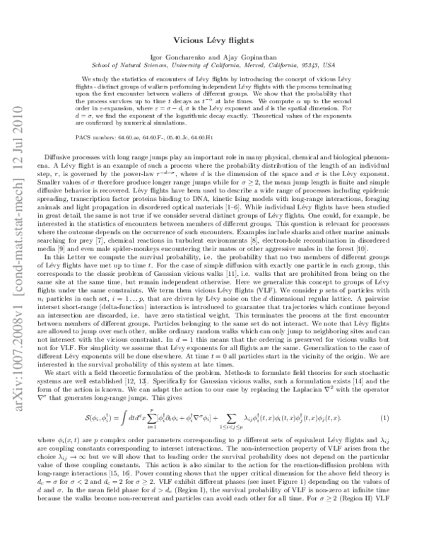 (PDF) Vicious Lévy Flights