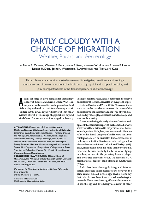 (PDF) Partly Cloudy with a Chance of Migration: Weather, Radars, and ...