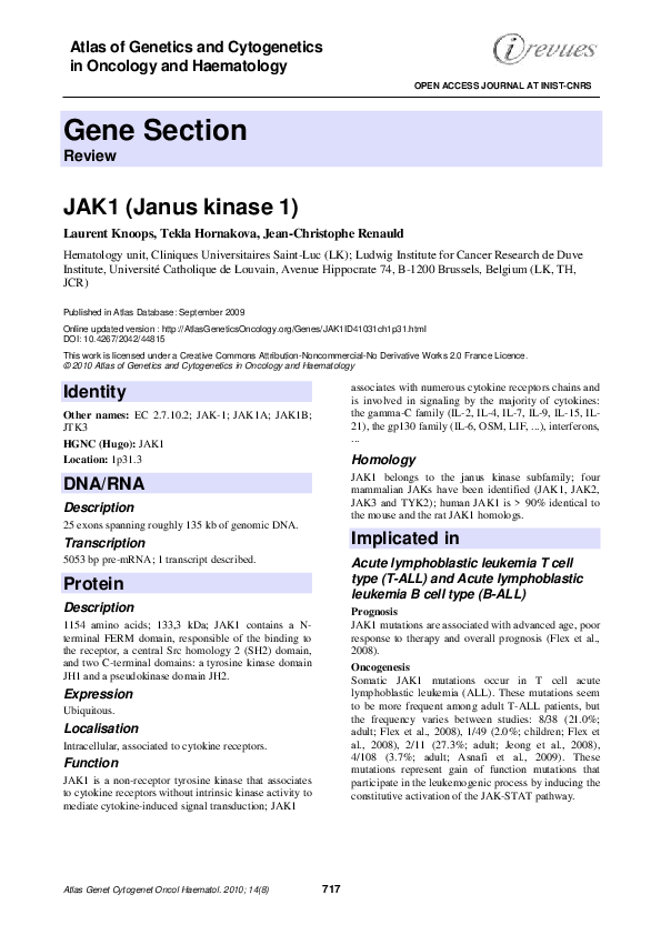 (PDF) JAK1 (Janus kinase 1)