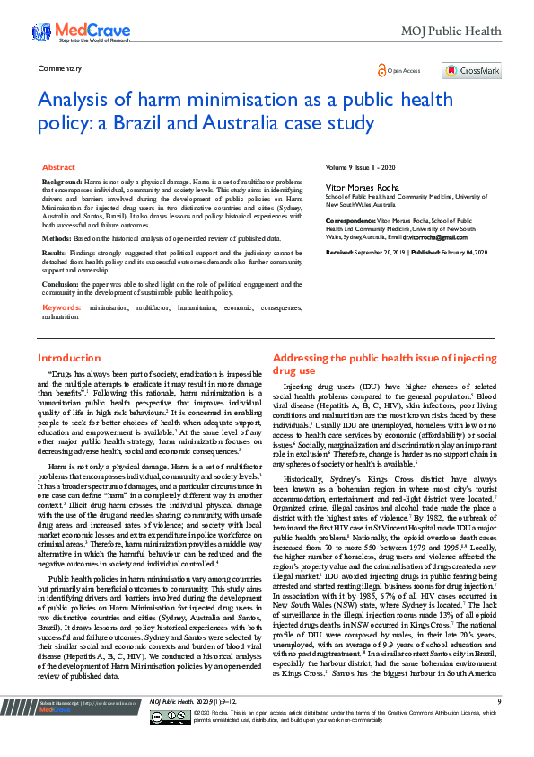 (PDF) Analysis of harm minimisation as a public health policy: a Brazil ...