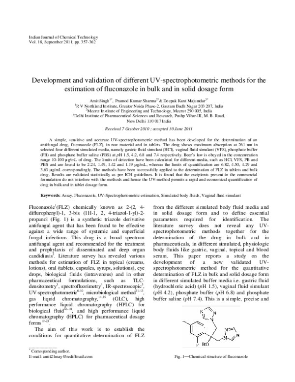 (PDF) Development and validation of different UV-spectrophotometric methods for the estimation ...