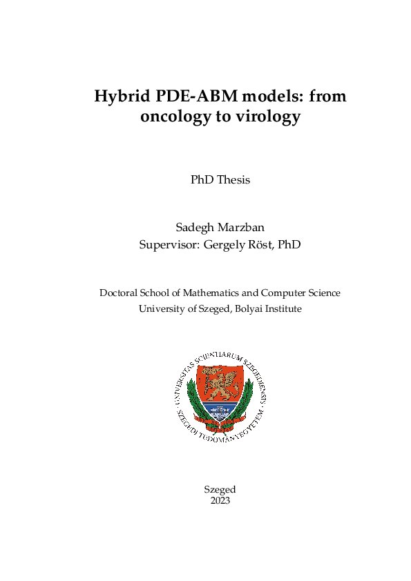 (PDF) Hybrid PDE-ABM models