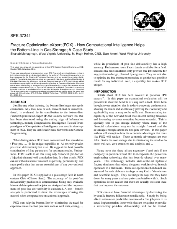 (PDF) Fracture Optimization eXpert (FOX) - How Computational ...