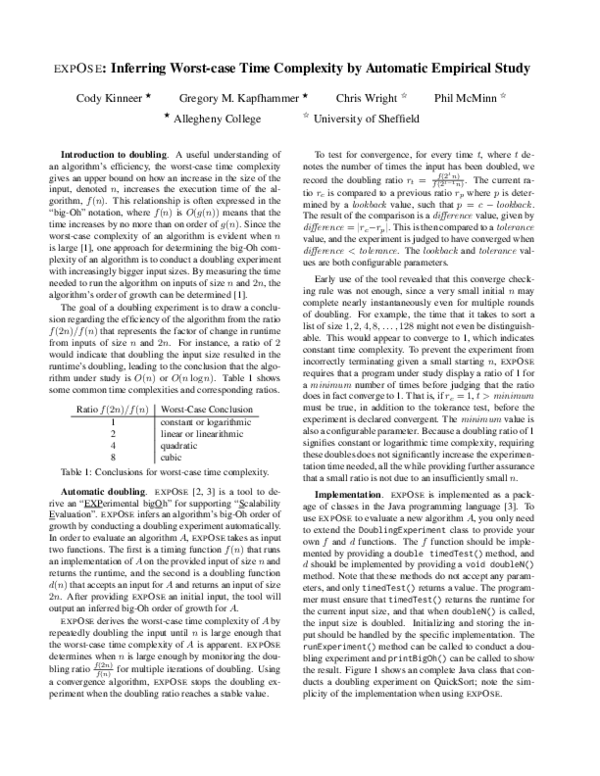 (PDF) On the complexity of worst case and expected time in a circuit