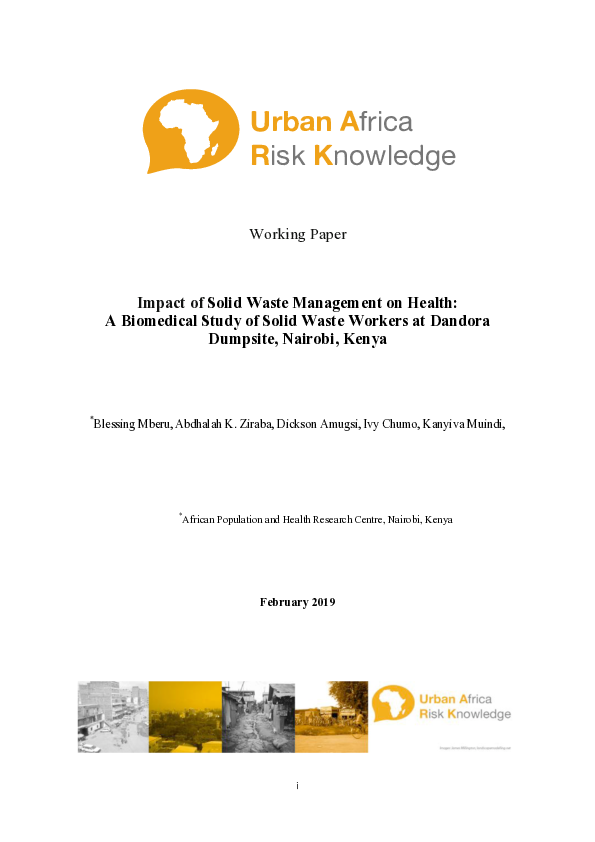 (PDF) Impact of Solid Waste Management on Health: A Biomedical Study of ...