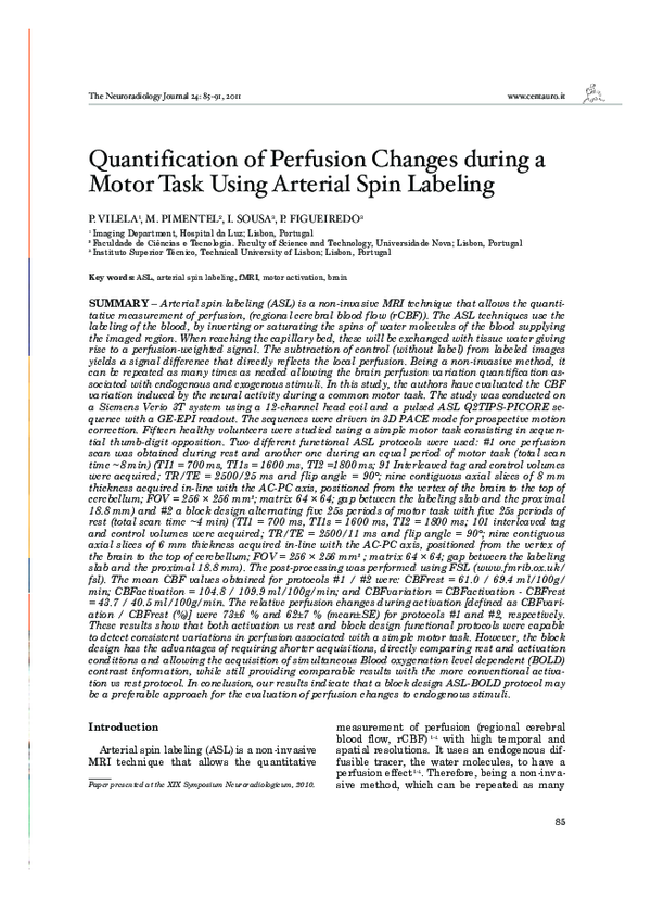 (PDF) Quantification of Perfusion Changes during a Motor Task Using ...