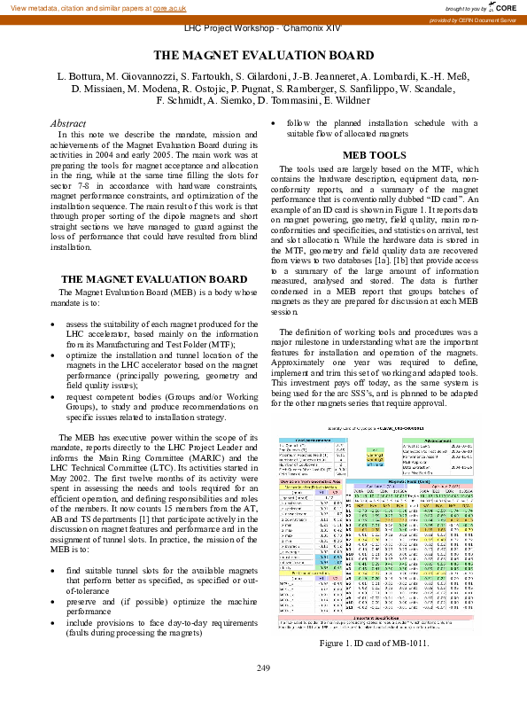 (PDF) The Magnet Evaluation Board
