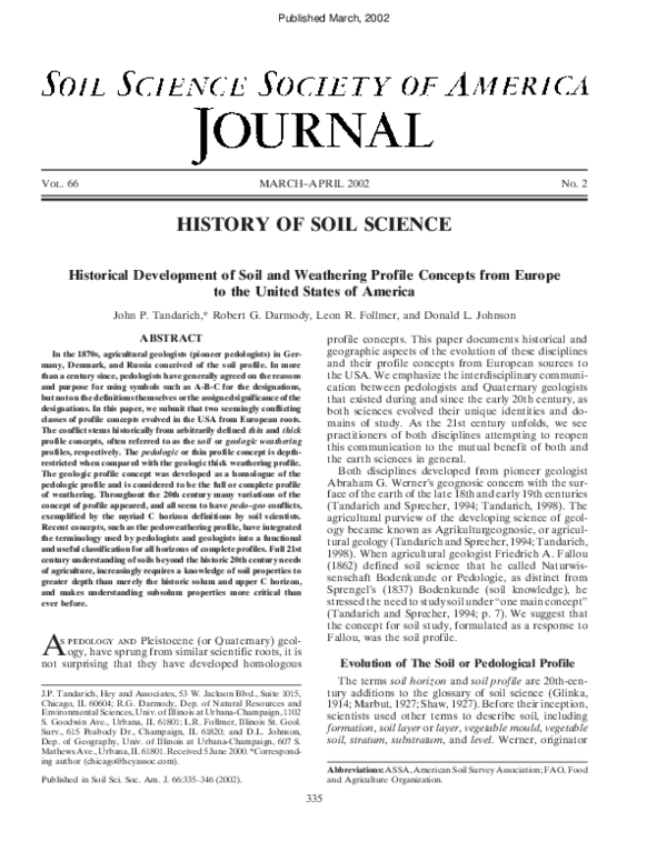 (PDF) Historical Development of Soil and Weathering Profile Concepts ...