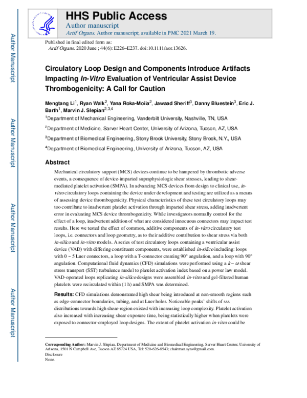 (PDF) Circulatory loop design and components introduce artifacts ...