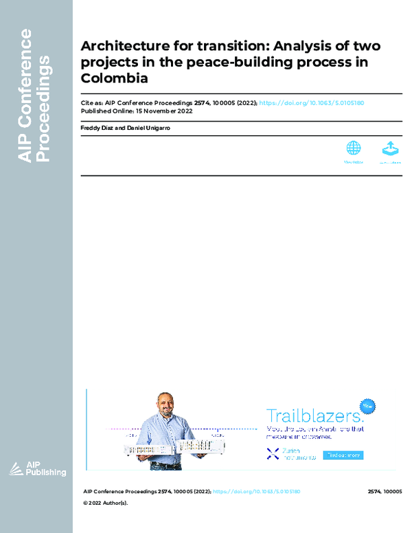 (PDF) Architecture for transition: Analysis of two projects in the ...