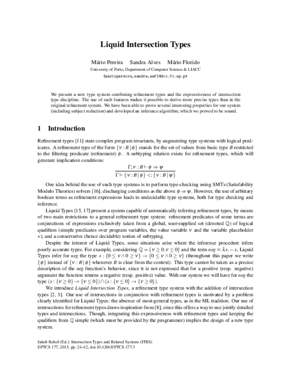 (PDF) Liquid Intersection Types