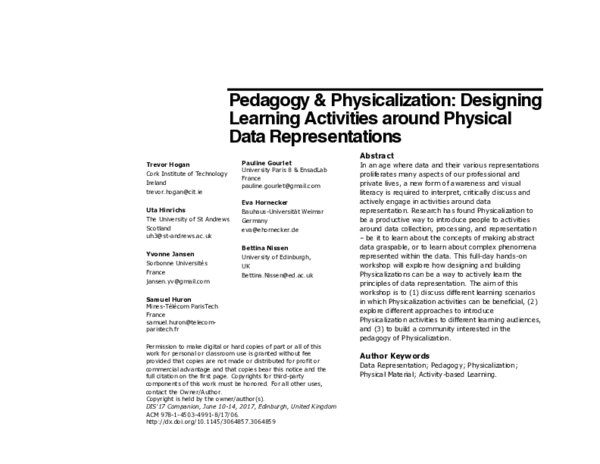 (PDF) Pedagogy & Physicalization