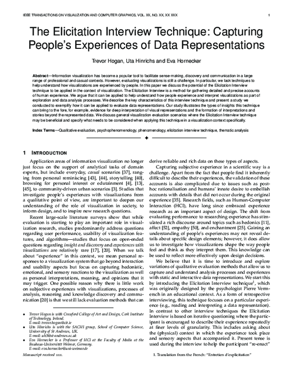 (PDF) The Elicitation Interview Technique: Capturing People's ...