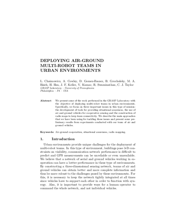 (PDF) Air-Ground Robot Teams in Urban Areas