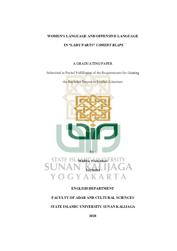 (PDF) Women’s Language and Offensive Languagein “Lady Parts” Comedy Blaps