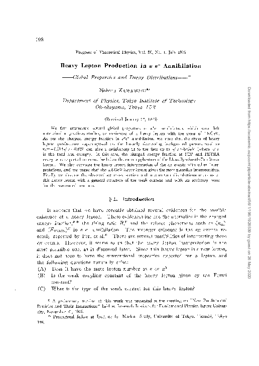 (PDF) Heavy Lepton Production in e+e- Annihilation: Global Properties ...