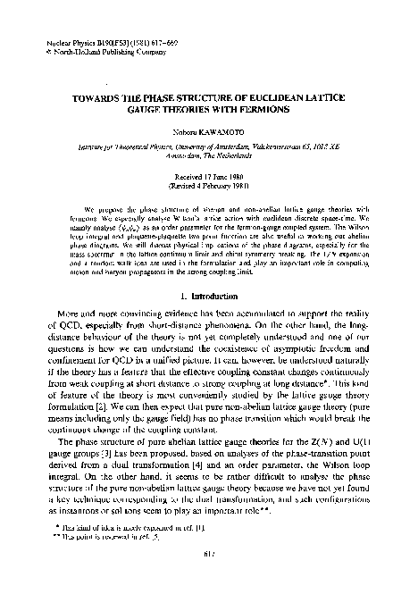 (PDF) Towards the phase structure of euclidean lattice gauge theories with fermions