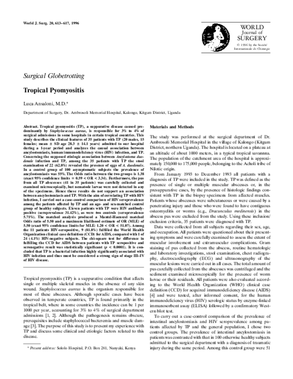 (PDF) Tropical Pyomyositis