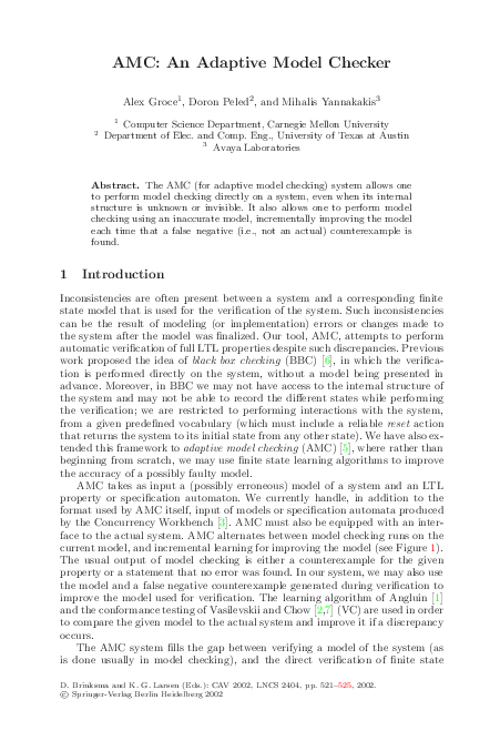 (PDF) AMC: An Adaptive Model Checker