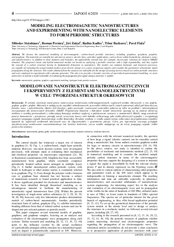 (PDF) Modeling Electromagnetic Nanostructures and Experimenting with Nanoelectric Elements to ...