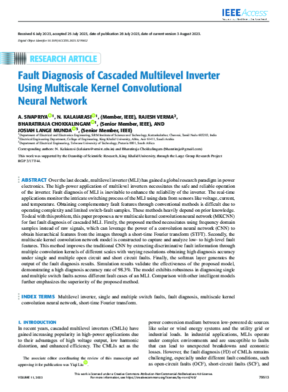 (PDF) Fault Diagnosis of Cascaded Multilevel Inverter Using Multiscale Kernel Convolutional ...