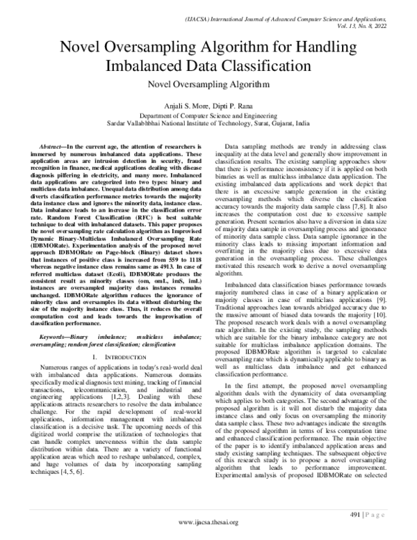 (PDF) Novel Oversampling Algorithm for Handling Imbalanced Data ... (PDF) Novel Oversampling Algorithm for Handling Imbalanced Data ...
