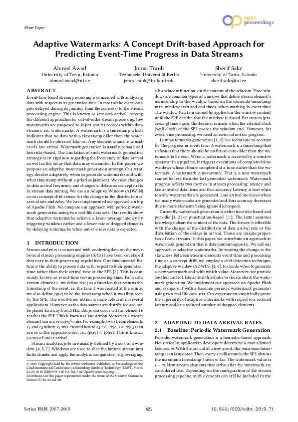 (PDF) Adaptive Watermarks: A Concept Drift-based Approach for Predicting Event-Time Progress in ...