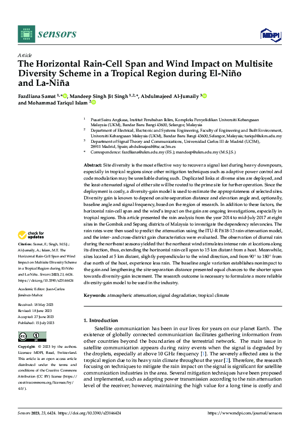 (PDF) The Horizontal Rain-Cell Span and Wind Impact on Multisite ...