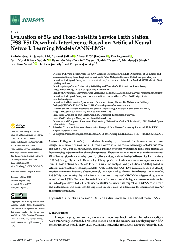 Pdf Evaluation Of 5g And Fixed Satellite Service Earth Station Fss