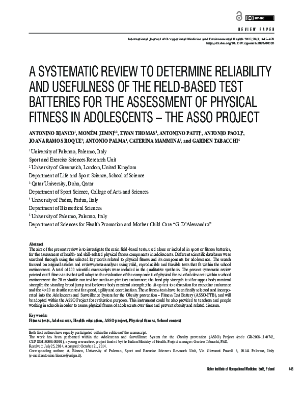 (PDF) A systematic review to determine reliability and usefulness of ...
