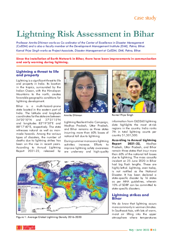 (PDF) Lightning Risk Assessment in Bihar