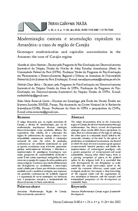 (PDF) Modernização caricata e acumulação capitalista na Amazônia: o ...