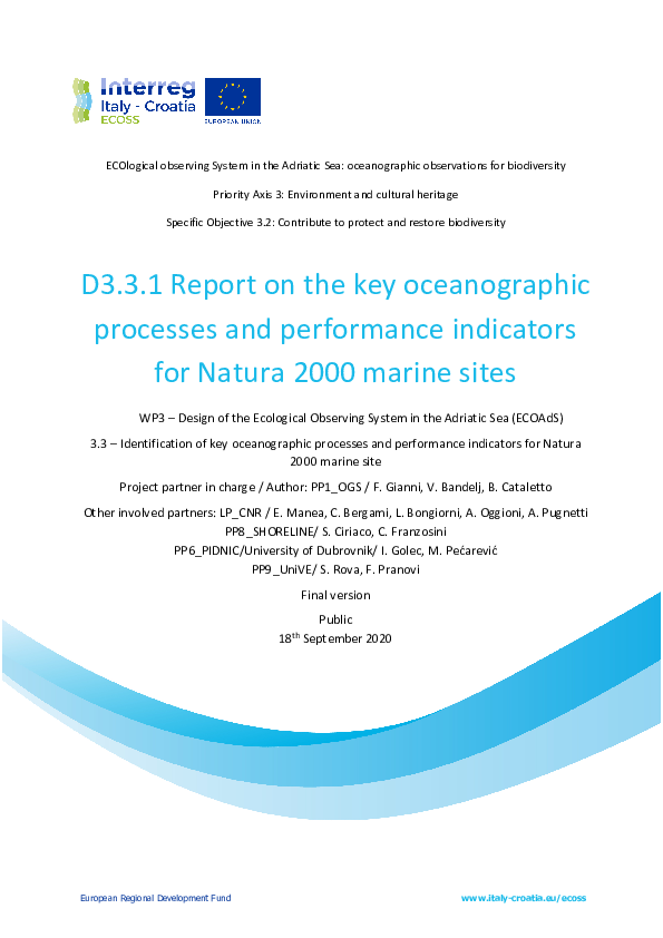 (PDF) D3.3.1 Report on the key oceanographic processes and performance ...