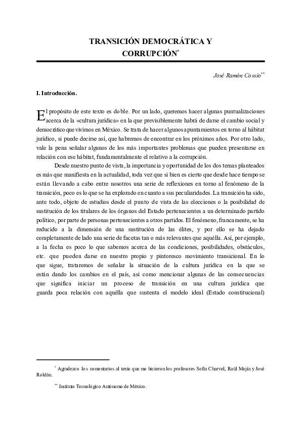 (PDF) Transición democrática y corrupción