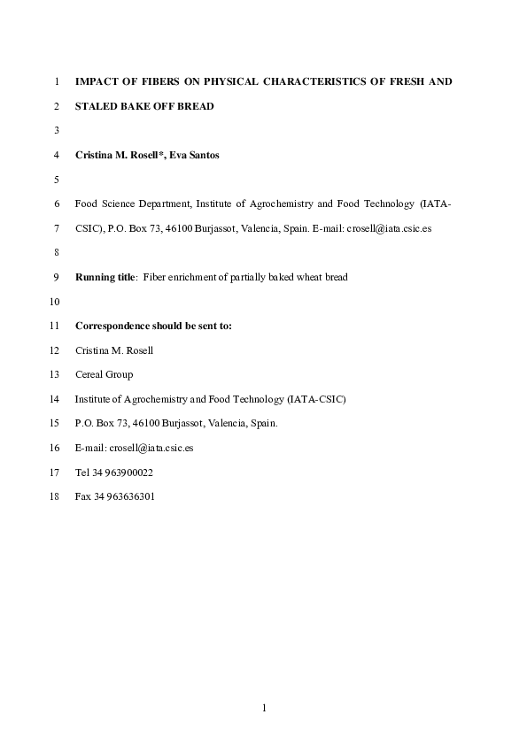 (PDF) Impact of fibers on physical characteristics of fresh and staled ...