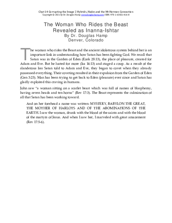 (PDF) The Woman Who Rides the Beast Revealed as Inanna-Ishtar