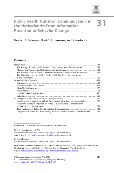 (PDF) Evolution of Nutrition Communication in the Netherlands