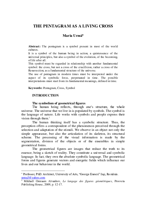 (PDF) The Pentagram as a Living Cross