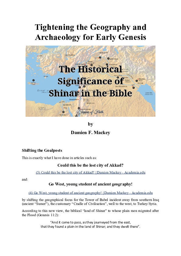 (DOC) Tightening the Geography and Archaeology for Early Genesis