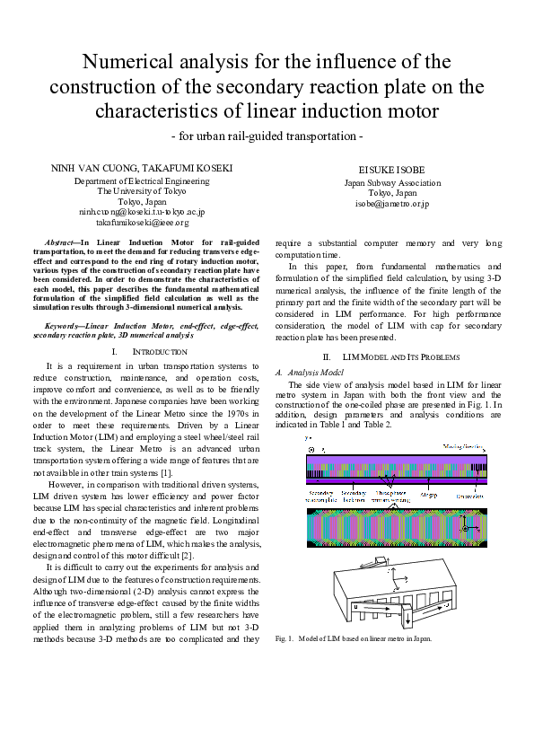 (PDF) Numerical analysis for the influence of the construction of the secondary reaction plate ...