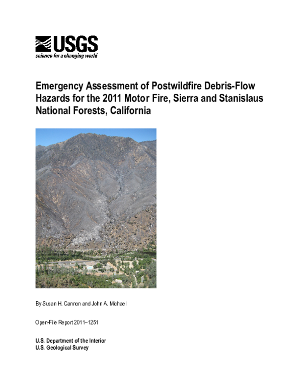(PDF) Emergency assessment of postwildfire debris-flow hazards for the ...