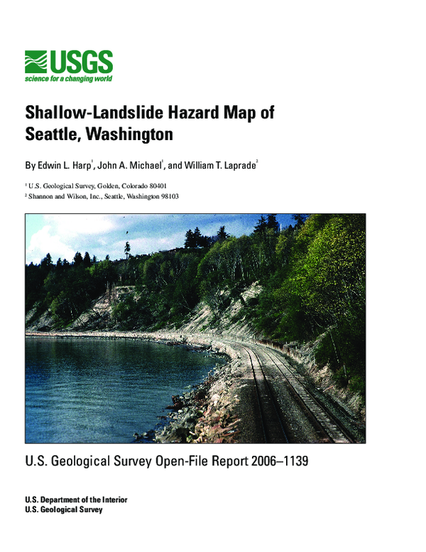 (PDF) Shallow landslide hazard map of Seattle, Washington