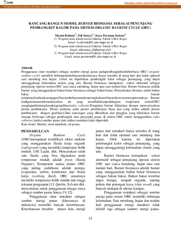 (PDF) Rancang Bangun Model Burner Biomassa Sebagai Penunjang Pembangkit ...