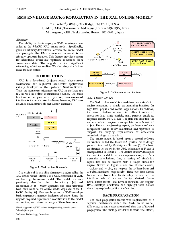 (PDF) RMS Envelope Back-Propagation in the Xal Online Model | Hiroyuki ...