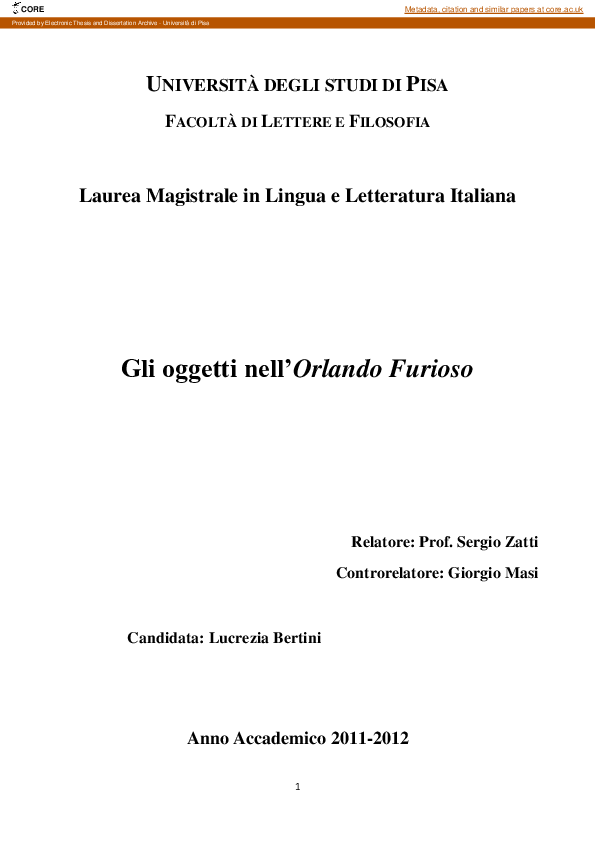 (PDF) Il grottesco nell' "Orlando furioso" | Roberto Ubbidiente ...