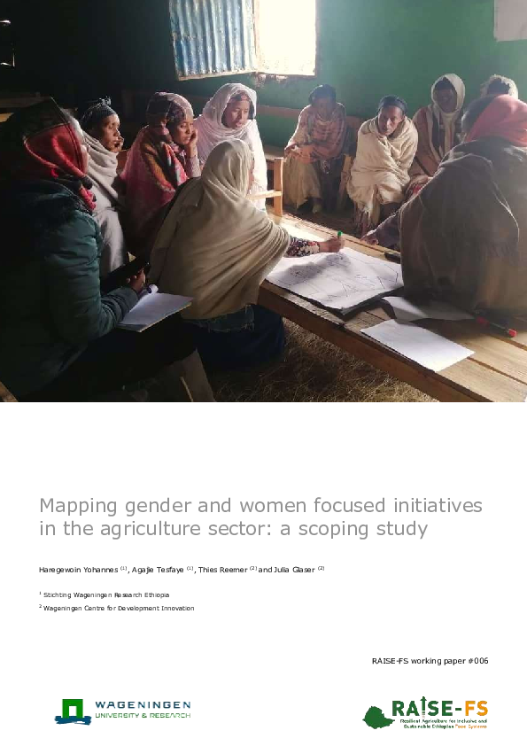 (PDF) Mapping gender and women focused initiatives in the agriculture ...
