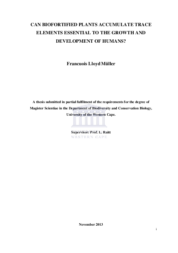 (PDF) Can bio fortified plants accumulate trace elements essential to the growth and development ...