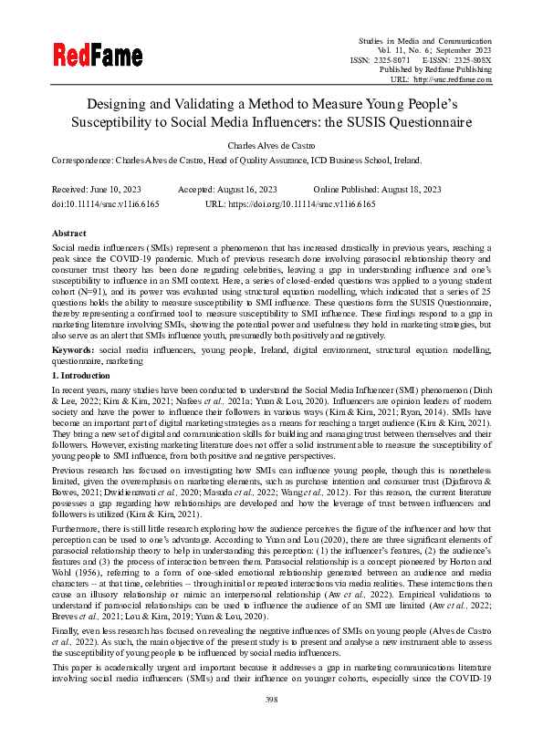 (PDF) Designing and Validating a Method to Measure Young People's Susceptibility to Social Media ...